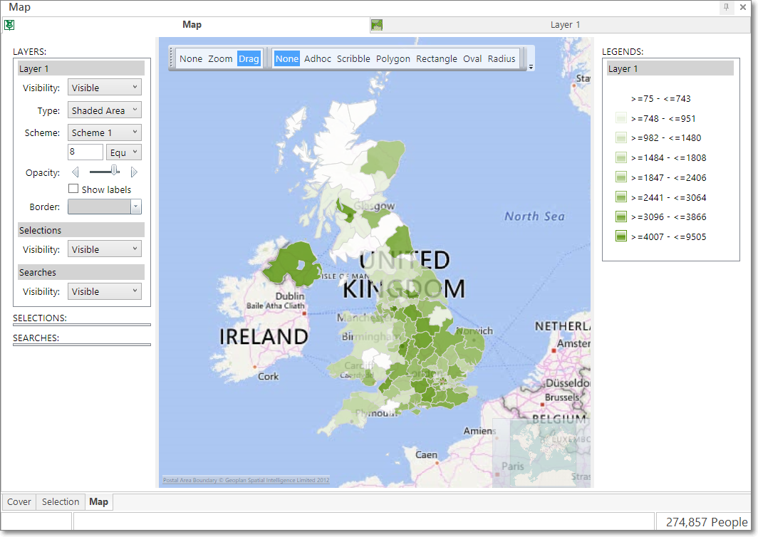 Bing Maps: Shaded Map