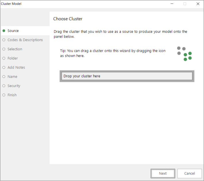 Cluster Model Wizard Source